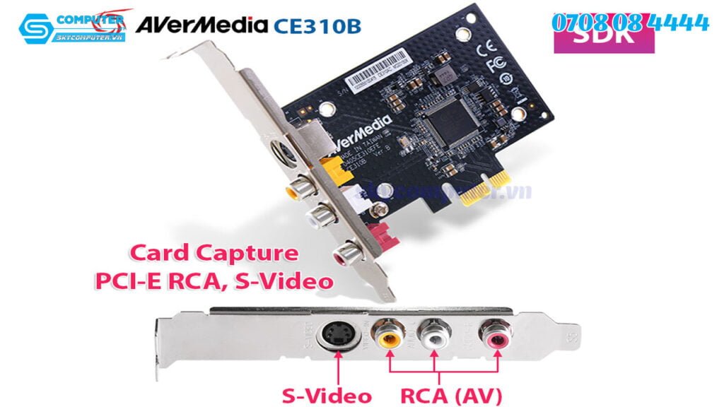 AverMedia CE310B Card Capture PCI-E to RCA AV, S-Video