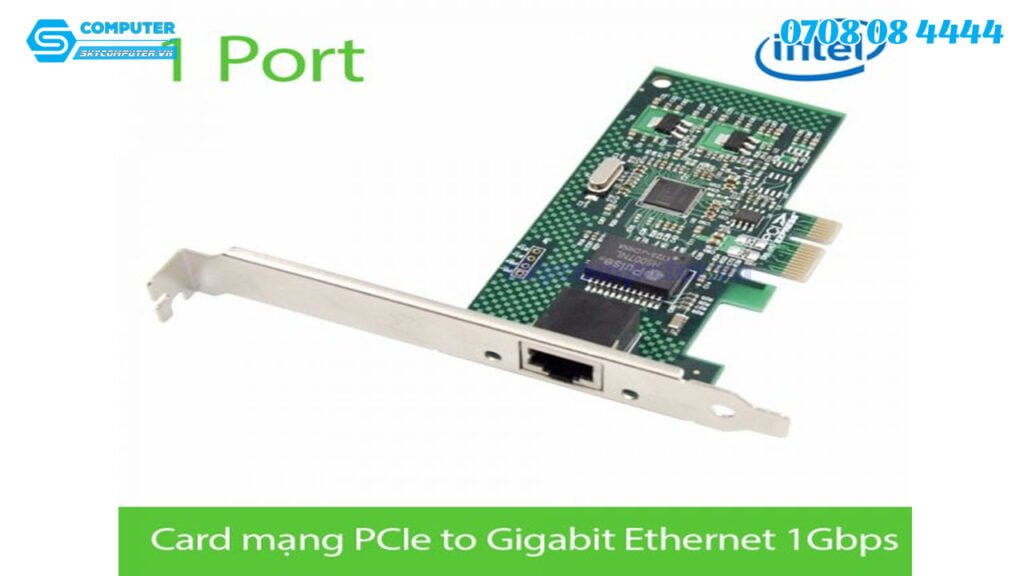 Card mạng PCI-e to 1 Port LAN Gigabit Ethernet chip Intel 9301CT