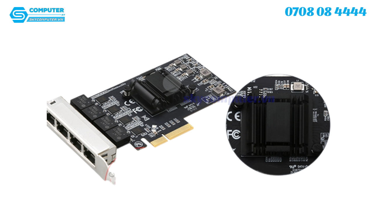 Card mạng PCIe 4x to 4 Port LAN Ethernet 2.5 GBe