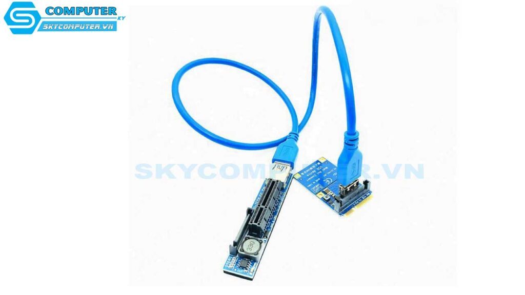 Dây Cáp Riser Mini PCIe Sang PCIe 4X | SkyComputer